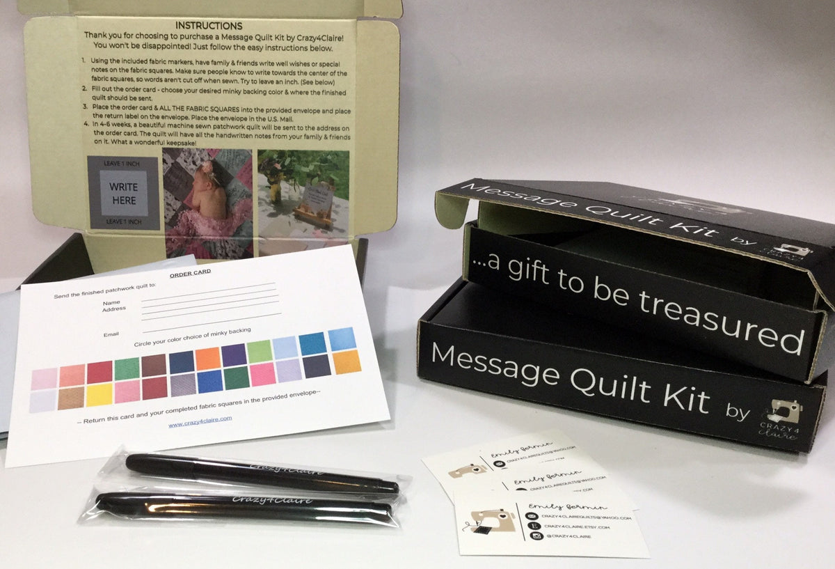 Peach and Cream Wedding Message Quilt Kit - Wedding Guest Book Quilt ...